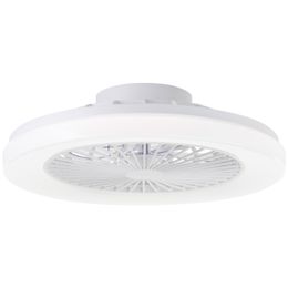 Brilliant LED Deckenleuchte "Siano", wei&szlig;, 1, &Oslash; 48cm H: 13cm, 1 Stk., Leuchten, LED-Ventilator, dimmbar, CCT, 48 cm, 4400 lm, LED Deckenleuchte