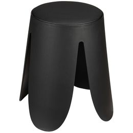 Badhocker Wenko, B:44,5cm H:46cm T:44,5cm, schwarz, Hocker, "Comiso", Universalhocker, belastbar bis 180 kg, mit rutschsicheren F&uuml;&szlig;en