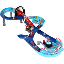 Hotwheels HOT WHEELS Kinder Autorennbahn "Disney Pixar Cars GRC Sprung-Rennstrecke Spielset", bunt, Kunststoff, Autorennbahnen, inkl. 2 Spielzeugfahrzeuge