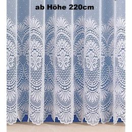 Weckbrodt-Gardinen Gardine WECKBRODT, B:900cm H:220cm, blau, Polyester, Wohnzimmer, Gardinen, ""Napoli", Weckbrodt", jacquard, gebogt, Bord&uuml;re, Sockel