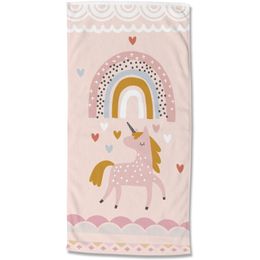 Strandtuch Good Morning, B:75cm L:150cm, rosa, Microfaser, Obermaterial: 100% Polyester, Handtücher, "Unilove", 100% Mikrofaser, 75x150,