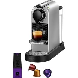 Nespresso Kapselmaschine "XN7415 New CitiZ von Krups", B:18,7cm H:37,3cm T:38,8cm, silber, Kaffeemaschinen, Wassertank: 1 L, inkl. Willkommenspaket