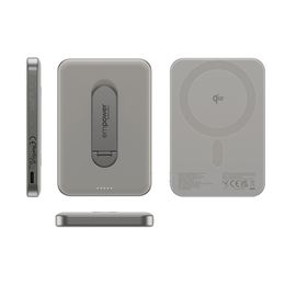 Powerbank "empower Bank 5000 mAh mit Spin Stand", 3,85 V 5.000mAhtitan, EMPOWER BY PANZERGLASS, Akkumulatoren