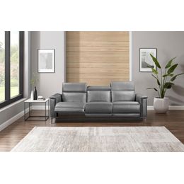 3-Sitzer Home Affaire, B:222cm H:97cm T:100cm, grau, Echtleder 100% Echtleder;Kunstleder 100% Polyurethan, Sofas, "LUND B: 222 cm - OTTO.