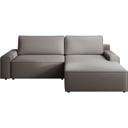 Ecksofa Trendmanufaktur, B:246cm H:98cm T:168cm, grau, 92% Polyester / 8% Nylon, Wohnzimmer, Sofas, "Challenge, Schlafsofa mit Bettkasten, Couch in