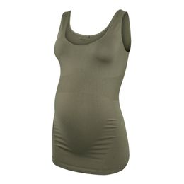 Umstandstop MAMALICIOUS "MLHEAL TANK TOP NOOS A.", Damen, kalamata, Jersey, Obermaterial: 74% Nylon, 21% Polyamid, 5% Elasthan, unifarben, sehr figurbetont normal, tiefer Rundhals, Tops