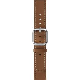 Withings Damen Smartwatch-Armband "Leather Wristband 18mm für ScanWatch Light, ScanWatch2 38mm", braun, Edelstahl, Leder, Uhrenarmbänder, Steel HR