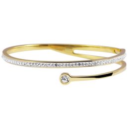 Adelia&acute;s ADELIA ́S Damen Edelstahlarmband "Damen Armband aus Edelstahl mit Similisteine", Edelstahl, gold, Edelstahl, Armb&auml;nder