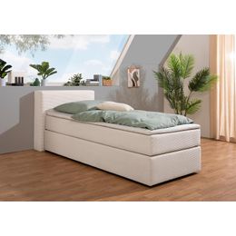 Boxspringbett Home Affaire, B:107cm L:225cm, beige, Komplettbetten, "&Aring;by", In Cord Bezug, wahlweise mit und ohne Matrazte erh&auml;ltlich