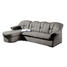 Ecksofa DOMO collection, B:235cm H:84cm T:140cm, grau, Kunstleder SOFTLUX;Luxus-Microfaser (100% Polyester);Struktur ( 90% Polyester, 10%