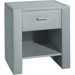 Nachttisch Home Affaire, B:50cm H:61cm T:41cm, blau, Schlafzimmer, Tische, Nachtkonsole mit 1 Schubkasten und 1 Ablagefach