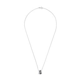 Amor Damen Kette mit Anh&auml;nger "Knoten-Optik", Silber 925 (Sterlingsilber), L: 45 B: 1mm, schwarz, Silber 925 (Sterlingsilber), B:1mm, Halsketten, mit