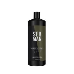 SEB MAN Damen Haarshampoo "Multitasker", 1.000mltransparent, Haarpflegemittel, sanfte Reinigung für Bart, Haare und Körper, frischer Duft
