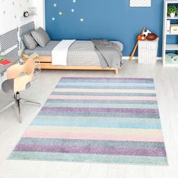 Teppich Carpet City, B:80cm H:11mm L:150cm, bunt, Polypropylen (PP), Wohnzimmer, Teppiche, "YOUNG955", Moderner Jugend- Kinder Teppich, ideal für