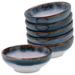 Creatable Schale "Cascade, Sojaschale, Ø 8 cm, 6-tlg", Ø 8cm, blau, Schüsseln, Rekativglasur, Healthy Food