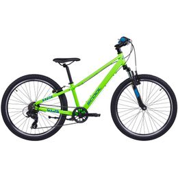 S'COOL Jugendfahrrad S&rsquo;COOL "S'COOL Xroc Pro 24-K7 Neon Green/Ocean" Gr. 30, neon gr&uuml;n, ocean, Fahrr&auml;der, Kinder, 30cm, 24 Zoll (60,96cm)