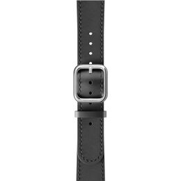 Withings Damen Smartwatch-Armband "Leather Wristband 18mm für ScanWatch Light, ScanWatch2 38mm", schwarz, Edelstahl, Leder, Uhrenarmbänder, Steel HR