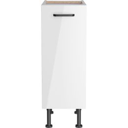 Unterschrank KOCHSTATION, B:30cm H:87cm T:58,4cm, wei&szlig;, K&uuml;che, Schr&auml;nke, "KS-Paula", 30 cm breit, 87 cm hoch, mit 1 Auszug, 2 Ablagef&auml;chern