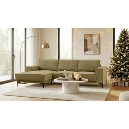 Ecksofa OTTO HOME, B:280cm H:85cm T:152cm, gr&uuml;n, 100% Polyester, Wohnzimmer, Sofas, "Polsterecke Oland, Struktur, Flachgewebe, Luxus-Microfaser,