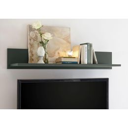 Wandregal Home Affaire, B:130cm H:20cm T:20cm, gr&uuml;n, FSC-zertifizierter Holzwerkstoff, Wohnzimmer, Regale, "Ascot", Breite 130 cm