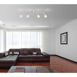 Globo LIGHTING Deckenstrahler "TADEUS", &Oslash; 7cm H: 60cm, 1 Stk., beige, K&uuml;che, Leuchten, Deckenspot/Flur/Wohnzimmer/Schlafzimmer