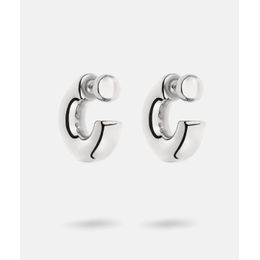 Damen Paar Creolen "Schmuck Geschenk Edelstahl Ohrringe Steel Ball", 31mm, Edelstahl, silber, Liebeskind Berlin, Edelstahl, Ohrringe