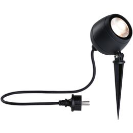 LED Gartenstrahler Paulmann, H:26,1cm T:8,5cm &Oslash;:9cm, grau, Leuchten, "Kikolo", Outdoor 230V Spot Kikolo 60 3000K anthrazit