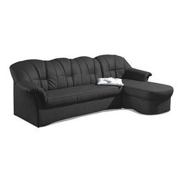 Ecksofa DOMO collection, B:235cm H:84cm T:140cm, schwarz, Kunstleder SOFTLUX;Luxus-Microfaser (100% Polyester);Struktur ( 90% Polyester, 10%