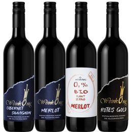 Weinkellerei Weink&ouml;nig 4er Rotwein- - Keine Region angegeben &ndash; Probierpaket Entalkoholisierter Wein