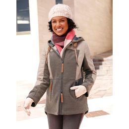 Casual Looks Damen Strickfleecejacke, beige, Gr. 36, unifarben, 100% Polyester, Webware:100% Polyester, Jacken