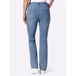Classic Basics Damen Bequeme Jeansblau, bleached, Gr. 44, unifarben, 81% Baumwolle, 17% Polyester, 2% Elasthan, Jeans