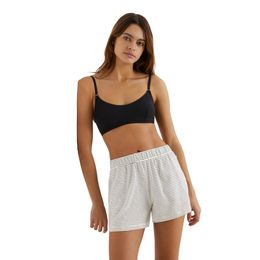 Marc O'Polo MARC O'POLO Damen Shorts "Mix & Match Jersey", Gr. S, wei&szlig;, Obermaterial: 100% Baumwolle, gestreift, Hosen, mit elastischem Bund und seitlichen