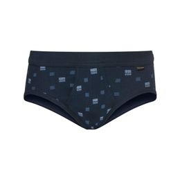 Schiesser Herren Slip, Gr. 5, blau, 100% Baumwolle, Unterhosen