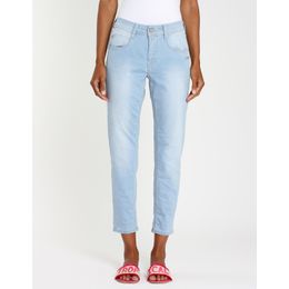 Relax-fit-Jeans Gang "Gang Jeans Relaxed Fit 94AMELIE CROPPED", Damen, Gr. 27, blau, Denim/Jeans, 88% Baumwolle, 9% Polyester, 4% Elasthan, Jeans