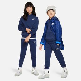Nike Sportswear M&auml;dchen Sporthose "K NSW CLUB FLC JGGR LBR", blau, Gr. M, Obermaterial: 80% Baumwolle, 20% Polyester, Hosen, F&uuml;r Kinder und
