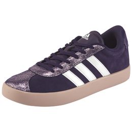 M&auml;dchen Sneaker "VL COURT 3.0 K", adidas Sportswear, Gr. 35aurplu, zeromt, pikgum, Leder, Synthetik, Schuhe, f&uuml;r Kinder