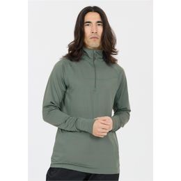 WHISTLER Herren Langarmshirt "Baggio", gr&uuml;n, Gr. L, unifarben, 92% Polyester, 8% Elasthan, Shirts, mit hochabschlie&szlig;endem Kragen