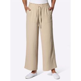 Classic Basics Damen Schlupfhose, beige, Gr. 52, unifarben, 100% Polyester, Hosen