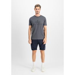 Herren T-Shirt "Basic T-Shirt BL Rainbow Ref.", grau, Gr. L, Alpha Industries, Obermaterial: 100% Baumwolle, Shirts