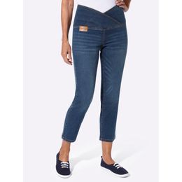 Casual Looks Damen 7/8-Jeansblau, stone, washed, Gr. 38, unifarben, 81% Baumwolle, 17% Polyester, 2% Elasthan, Jeans
