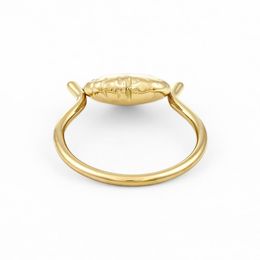 Damen Fingerring "Schmuck Geschenk Edelstahl Ring Balloon Hearts", 52, Edelstahl, 1,5mmgelbgoldfarben, Copenhagen Studios, Edelstahl, Fingerringe