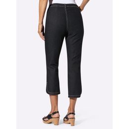 Classic Basics Damen 7/8-Jeansschwarz, denim, Gr. 42, gemustert, mehrfarbig, 81% Baumwolle, 17% Polyester, 2% Elasthan, Jeans