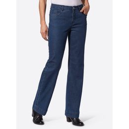 Inspirationen Damen Bequeme Jeans, blau, Gr. 22, unifarben, 82% Baumwolle, 16% Polyester, 2% Elasthan, Jeans