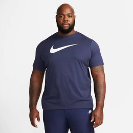 Nike Sportswear Damen T-Shirt "M NSW TEE ICON SWOOSH", blau, Gr. S, Single Jersey, Obermaterial: 100% Baumwolle, Shirts