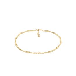 Elli Damen Fu&szlig;kette "Fu&szlig;kette mit Kugeln Zeitlos Schmuck Geschenk 925 Silber", 28cm, Silber 925 (Sterlingsilber), gold, Silber 925 (Sterlingsilber),