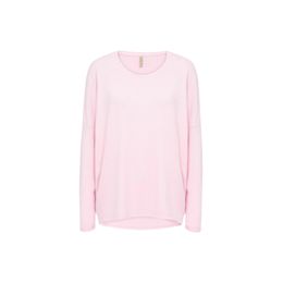 Kurzarmhemd soyaconcept "Soya Concept T-shirt SC-BIARA", Damen, Gr. L, Normalgr&ouml;&szlig;en, 94120 rose mel, Obermaterial: 74% Viskose, 21% Polyester, 5% Elasthan, Hemden