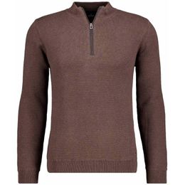 Ragman Herren Rundhalspulloverbraun, Gr. L, 95% Baumwolle 5% Kaschmir, Pullover