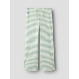 name it M&auml;dchen Jerseyhose "NKFSURAJA STRAIGHT PANT NOOS"aqua foam, Gr. 152, geringelt, gestreift, Rippware, Obermaterial: 95% Baumwolle, 5%