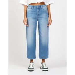 Gang Damen Comfort-fit-Jeans "Gang Jeans Straight Fit 94JUL CROPPED"denim blau, Gr. 32, 90% Baumwolle, 4% Elasthan, 6% Polyester, Jeans