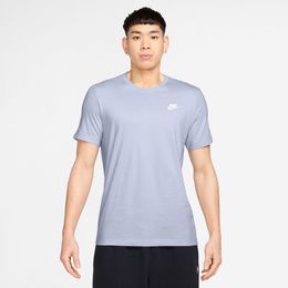 T-Shirt Nike Sportswear "Nike Sportswear Club Men's T-Shirt", Herren, Gr. S, ghost, wei&szlig;, Obermaterial: 100% Baumwolle, regular fit normal, Rundhals, Shirts T-Shirt